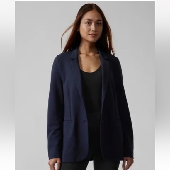 Athleta | Jackets & Coats | Athleta Venice Blazer Navy Heather | Poshmark